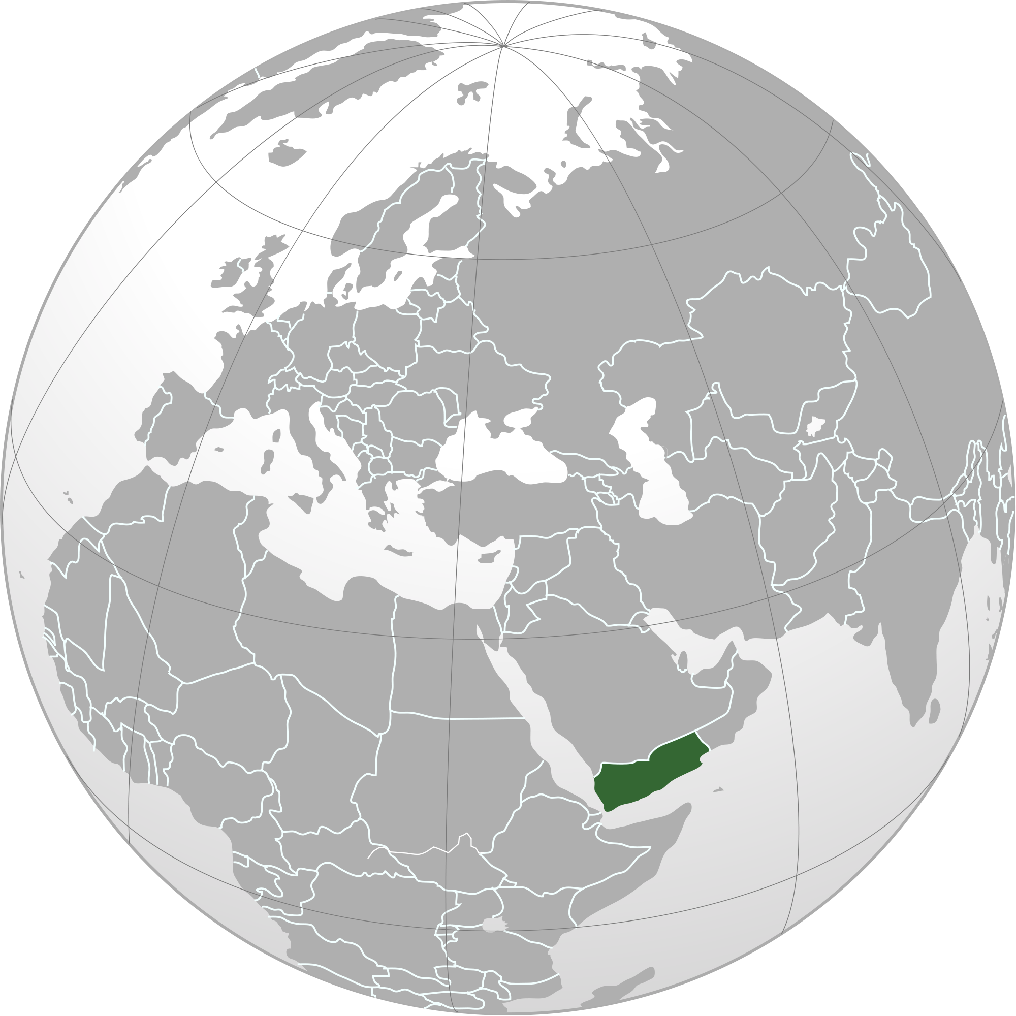 Location Of The Yemen In The World Map Location Of The Yemen In The World Map